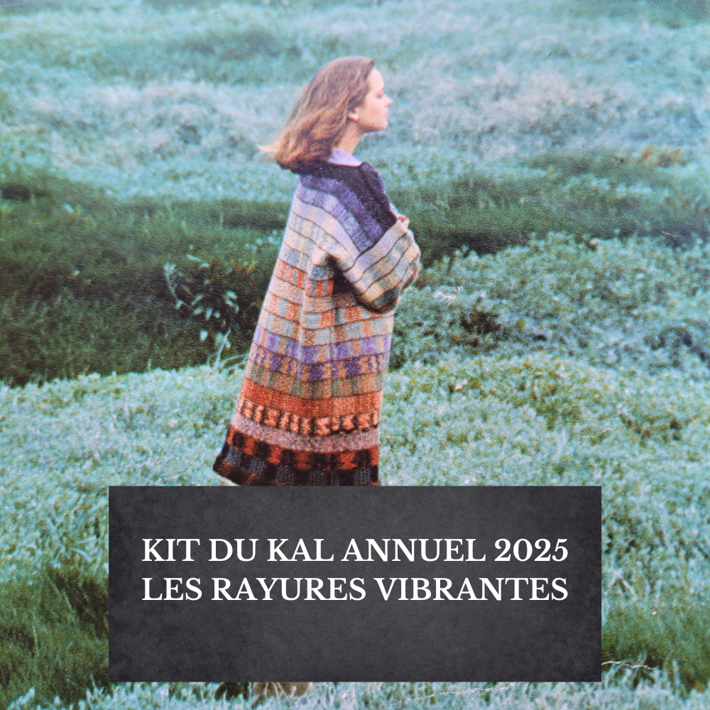 kit du KAL 2025 "La tunique à Rayures Vibrantes" - Deuxième partie uni ...